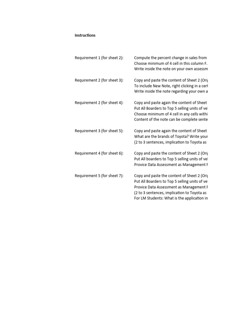 Ta Bug Assignment 4 Data Sorting and Filtering | PDF | Toyota | Industries