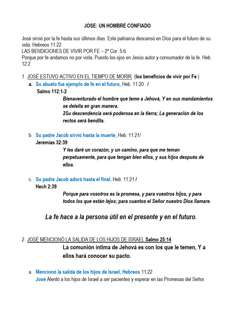 PERSONAJES BÍBLICOS DEL A. T. - Bosquejos para Predicar | PDF ...