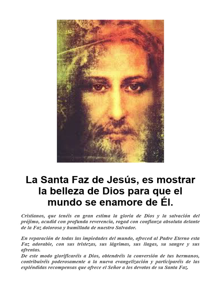 La Santa Faz de Jesús | PDF | Cristo (título) | Pecado