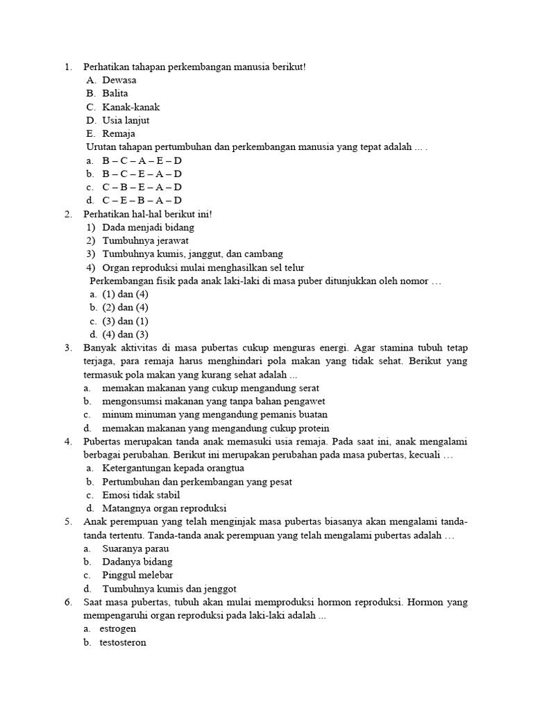 Panduan Pubertas untuk Remaja | PDF