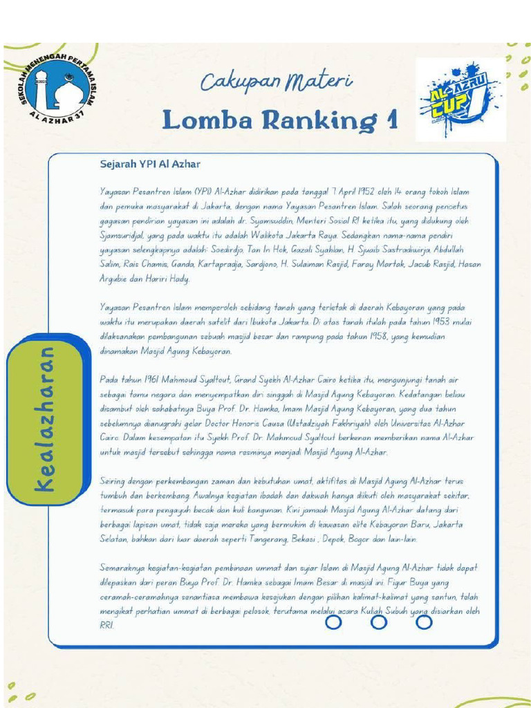 Soal Ranking 1 Kategori SD | PDF