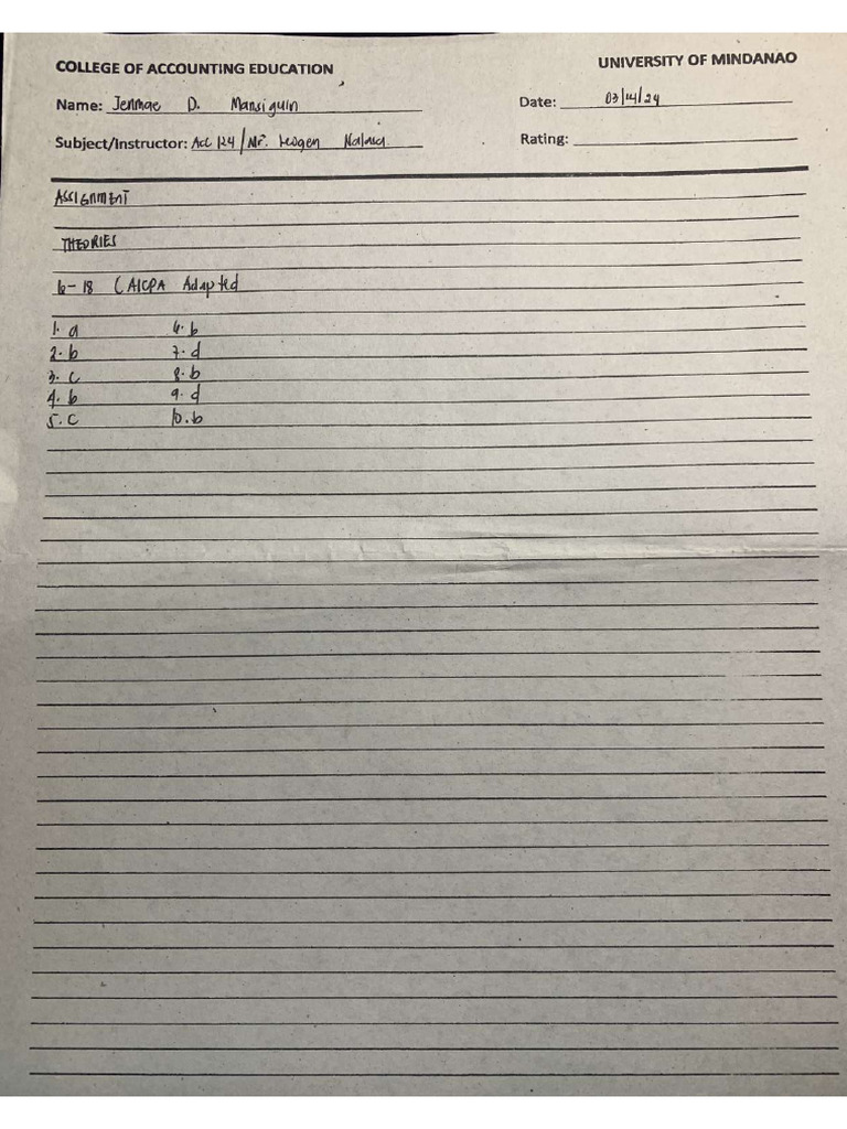 Assignment(Theories-N:R) | PDF