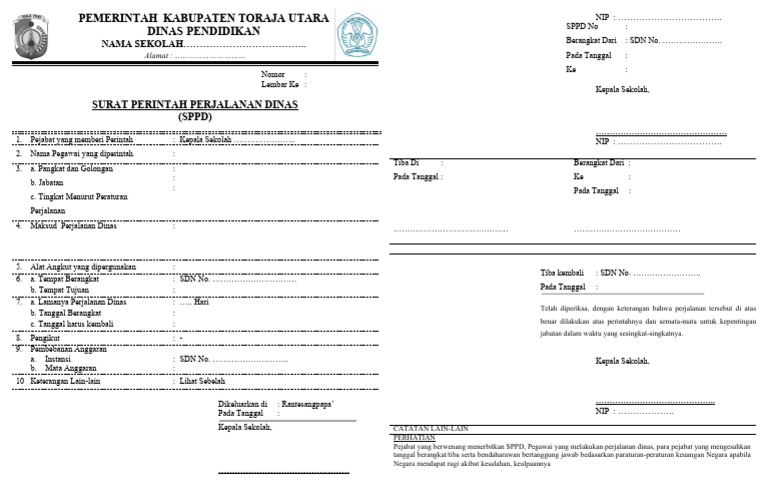 Contoh SPPD | PDF