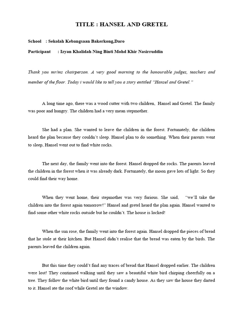 Hansel and Gretel | Download Free PDF | Hansel And Gretel (Opera ...