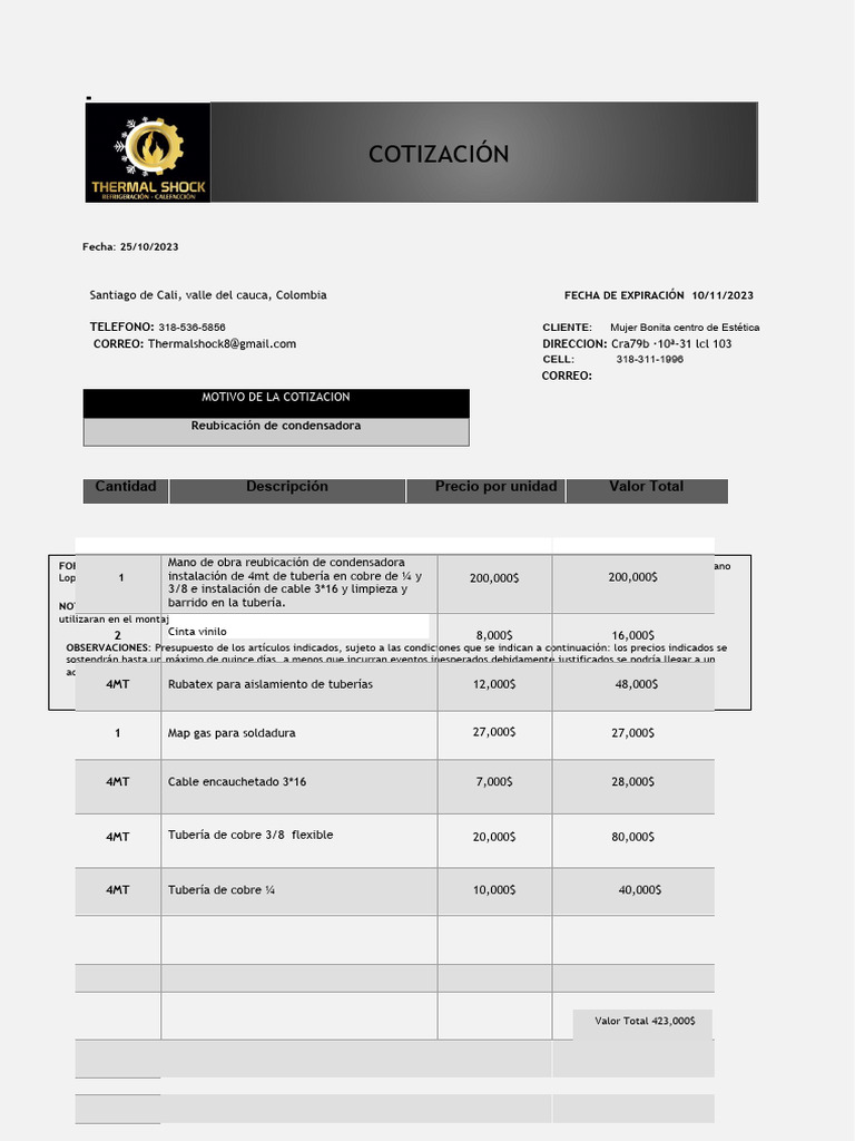 Cotiza Mujer Bonita Condensadora | PDF