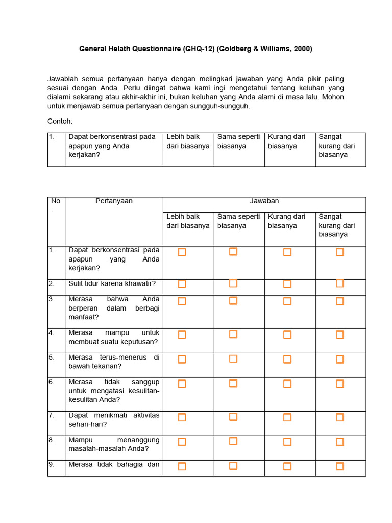 GHQ-12 screening | PDF