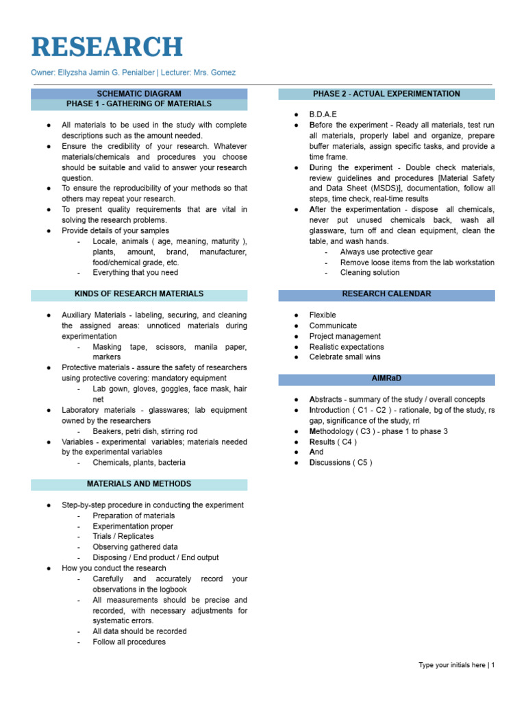 RESEARCH | PDF | Experiment | Methodology