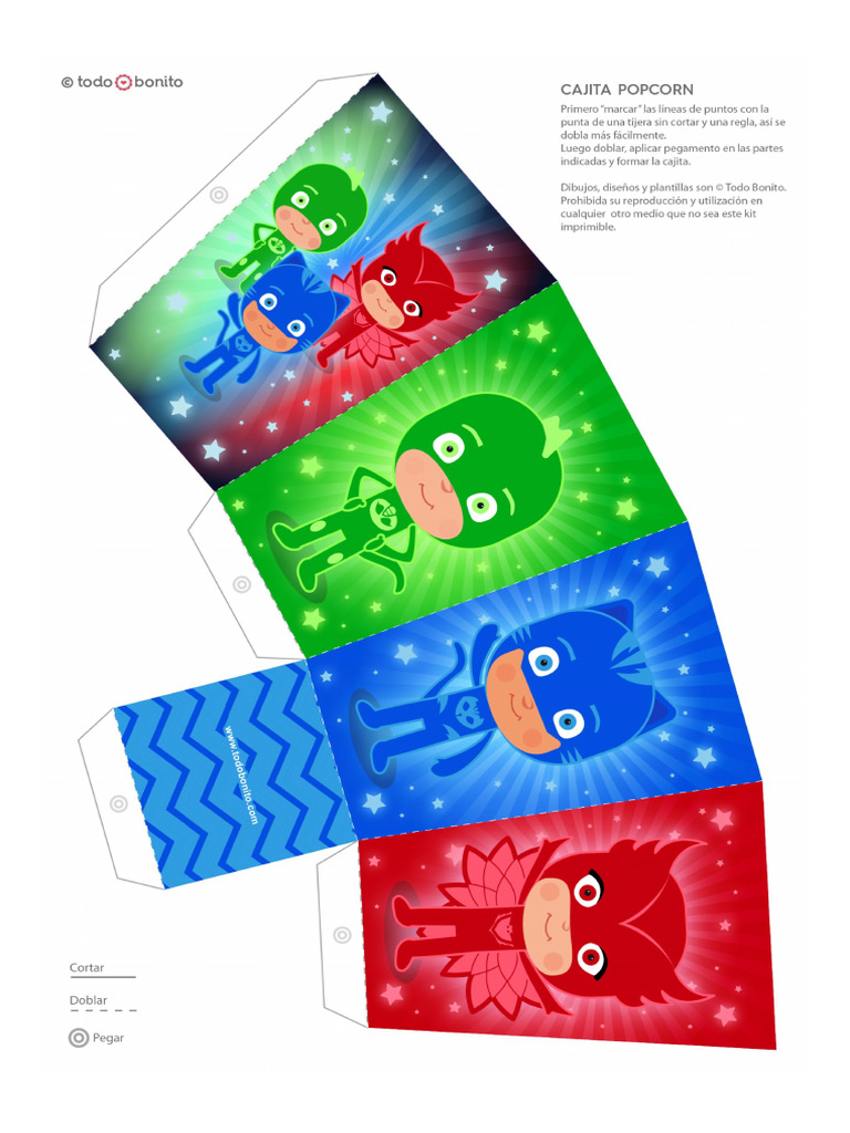 PJ Mask - Cajitas de Comida | PDF