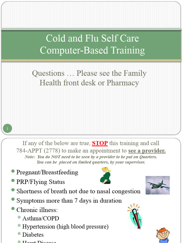Cold and Flu Self-Care Guide | PDF | Common Cold | Influenza