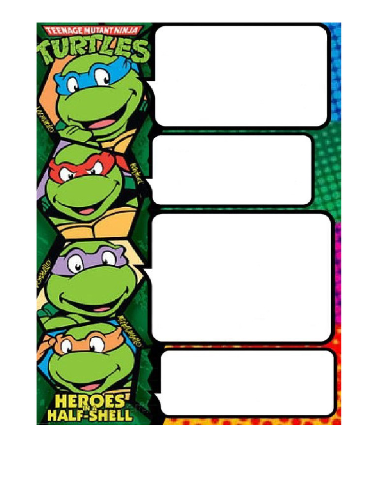 Tortugas Ninjas - tarjeta | PDF