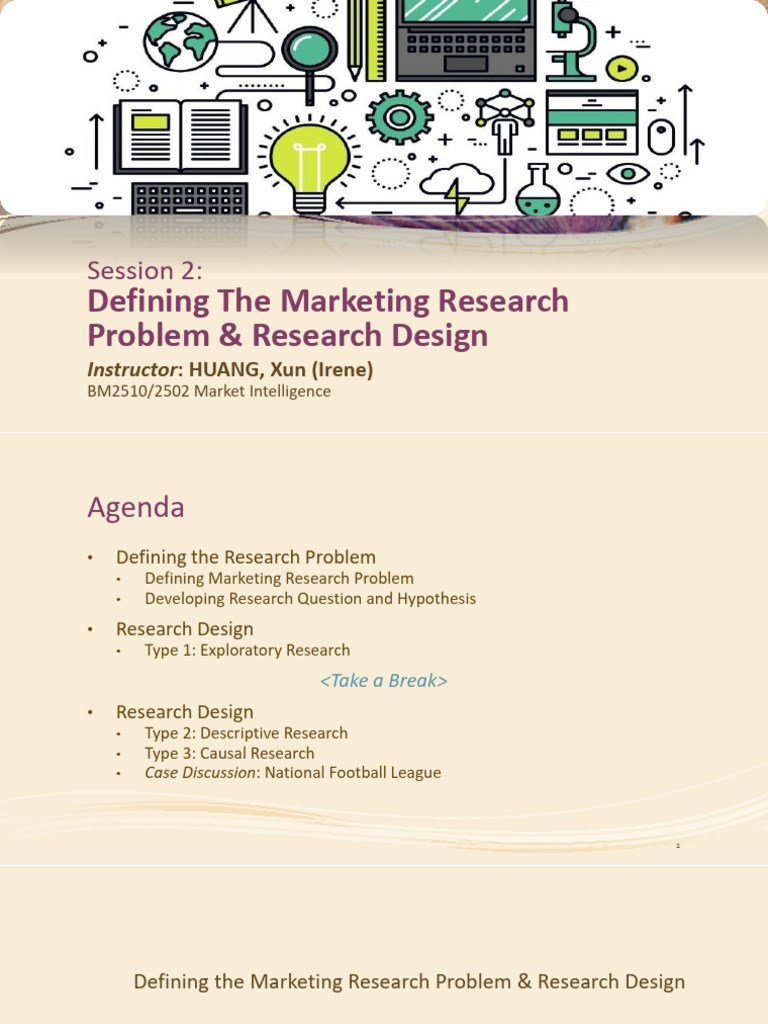 Session 2 Defining The Reserach Problem and Research Design - Student Version | PDF | Marketing ...