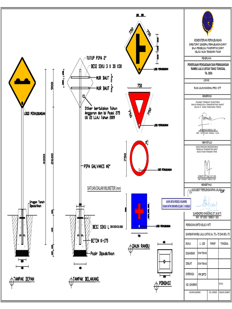 Gambar Rambu 90x75 & 75x75 Diket | PDF