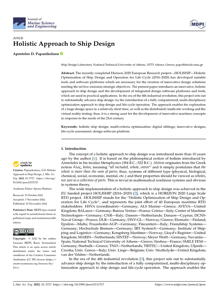 Jmse 10 01717 v3 | PDF | Naval Architecture | Ships