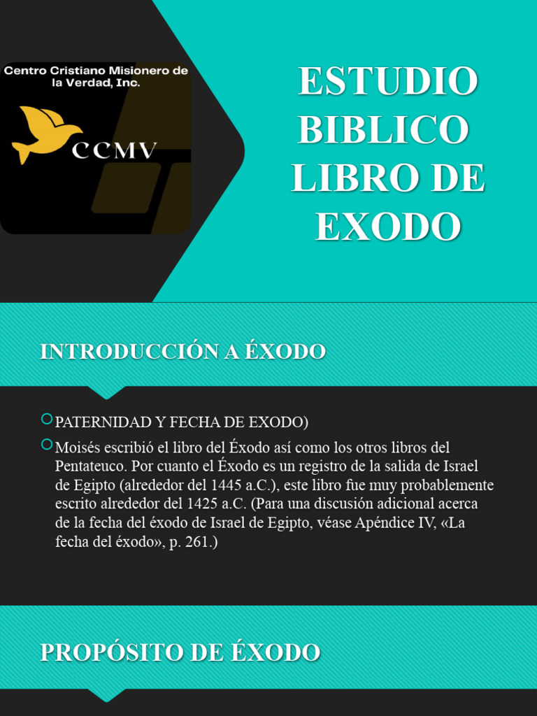 Estudio Bíblico del Libro de Éxodo | PDF | Libro del éxodo | Tabernáculo