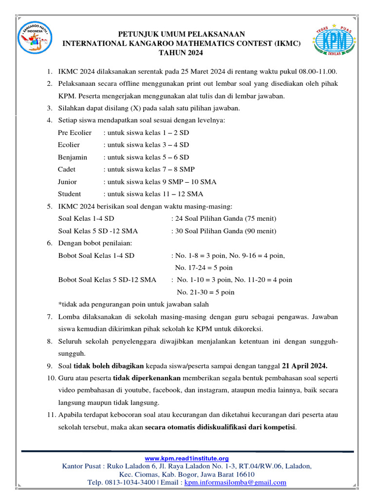 Petunjuk Teknis Pelaksanaan IKMC 2024 | PDF | Karier & Perkembangan