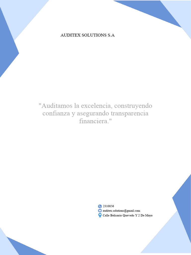Auditex Solution 123,. | Descargar gratis PDF | Auditoría | Business