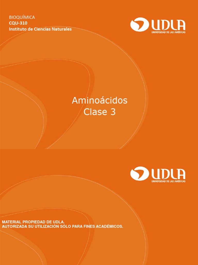 Clase 03 - Aminoacidos 2020 | PDF | Aminoácidos | Bioquímica