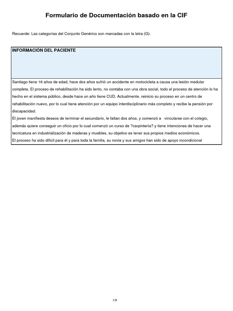 Formulario Documentacion CIF | PDF | Orgasmo | Las emociones