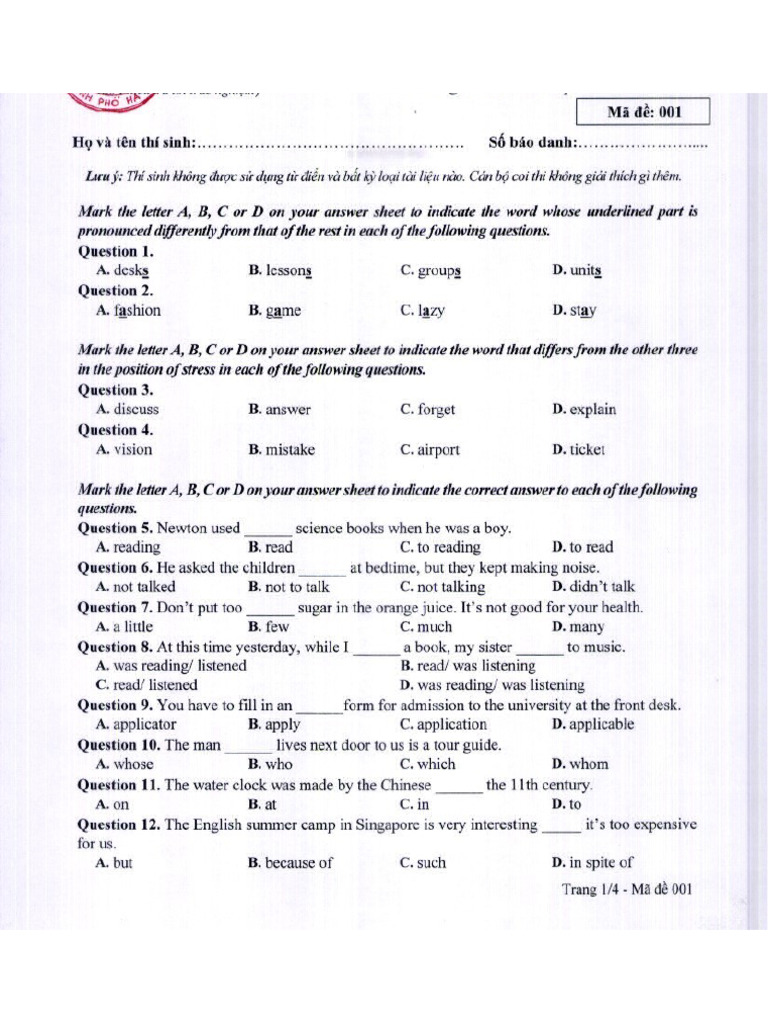 Test L2 | Pdf