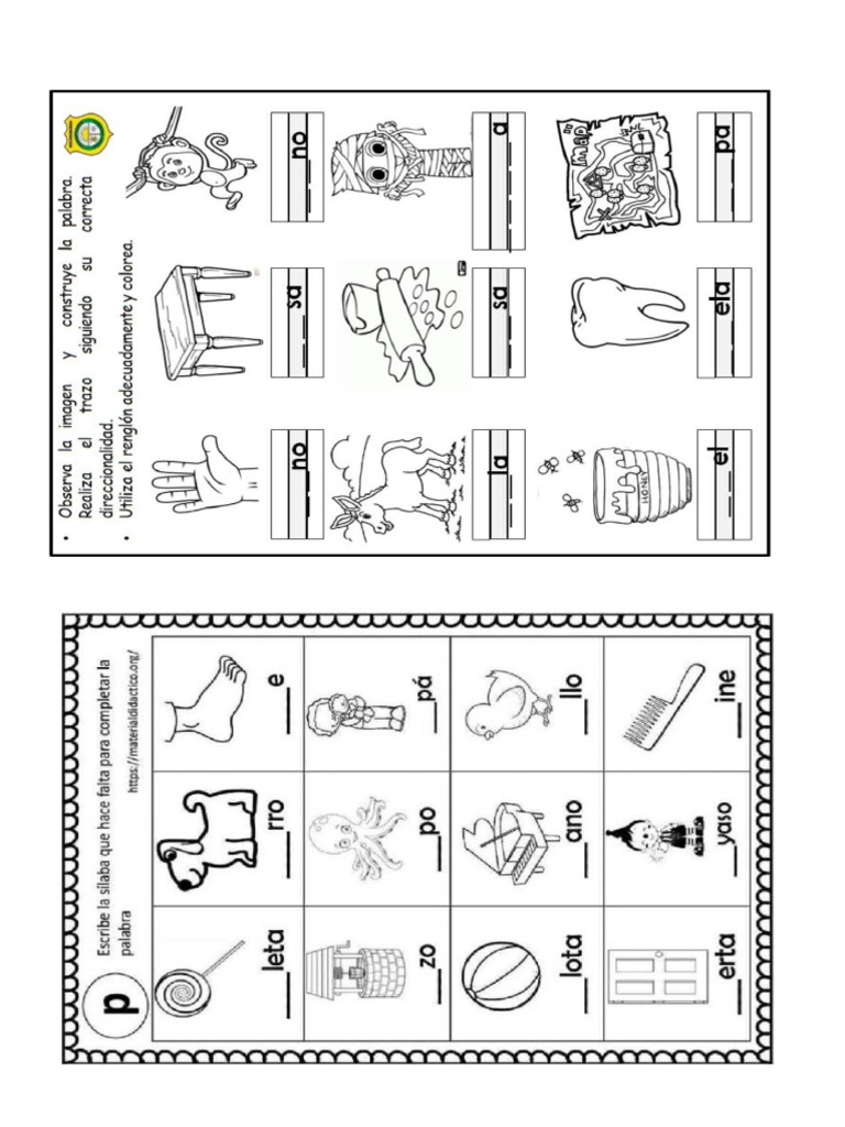 Actividades Con Las Letras m,p,s,t | PDF
