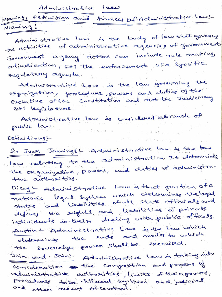 Administrative Law Notes | PDF