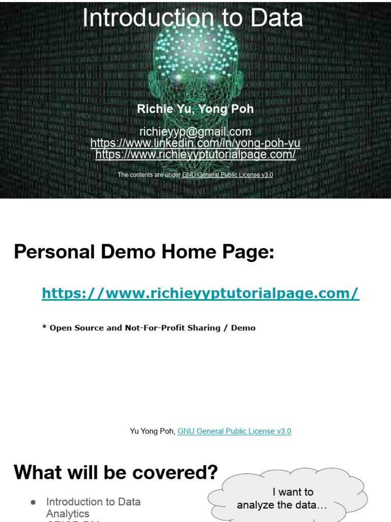 Public Talk - Introduction to Data | PDF | Data Science | Data