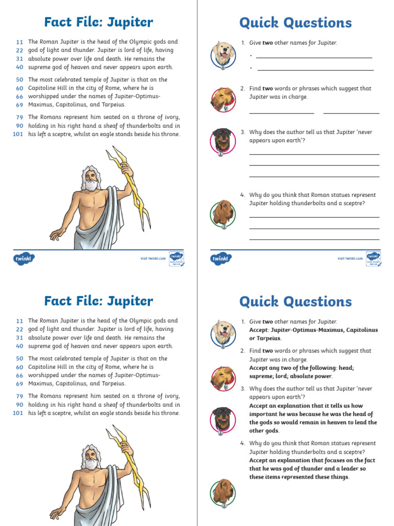 Fact File Jupiter | PDF | Religious Belief And Doctrine