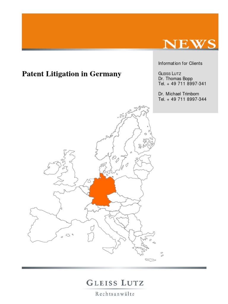 Patent Litigation in Germany | PDF | Declaratory Judgment | Patent