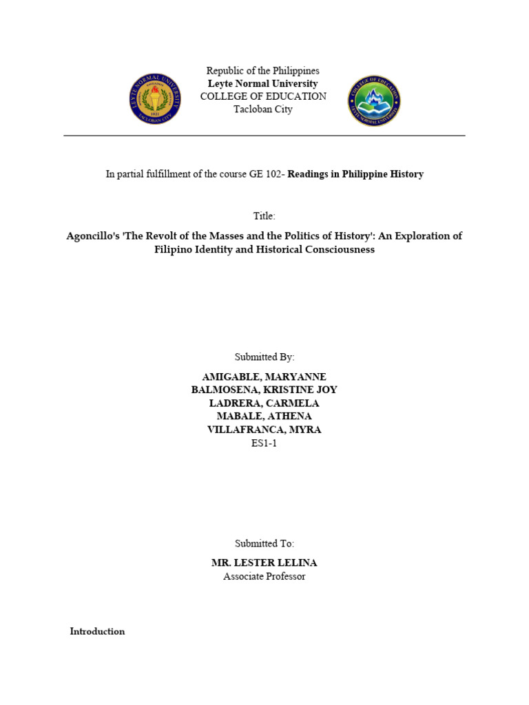 Thought Paper | PDF | Narrative | Philippines