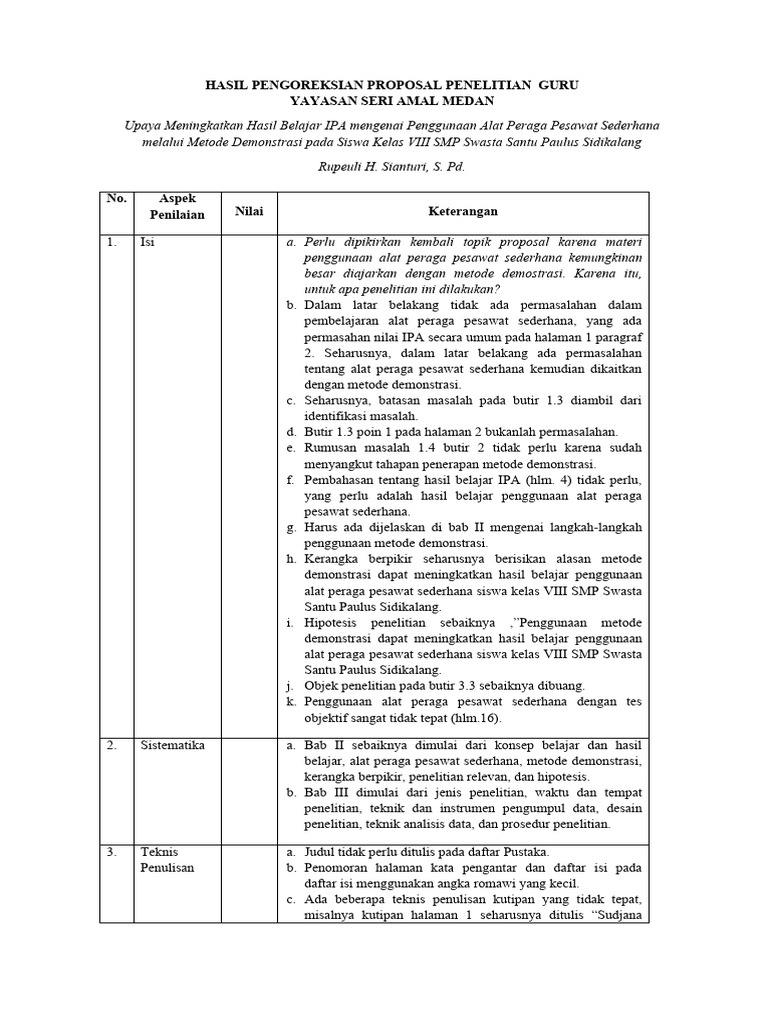 Hasil Koreksi Proposal R Sianturi - SMPP | PDF