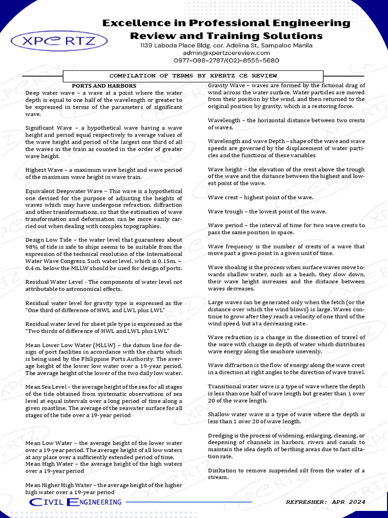 Compilation of Terms by Xpertz Ce Review | PDF | Tide | Traffic