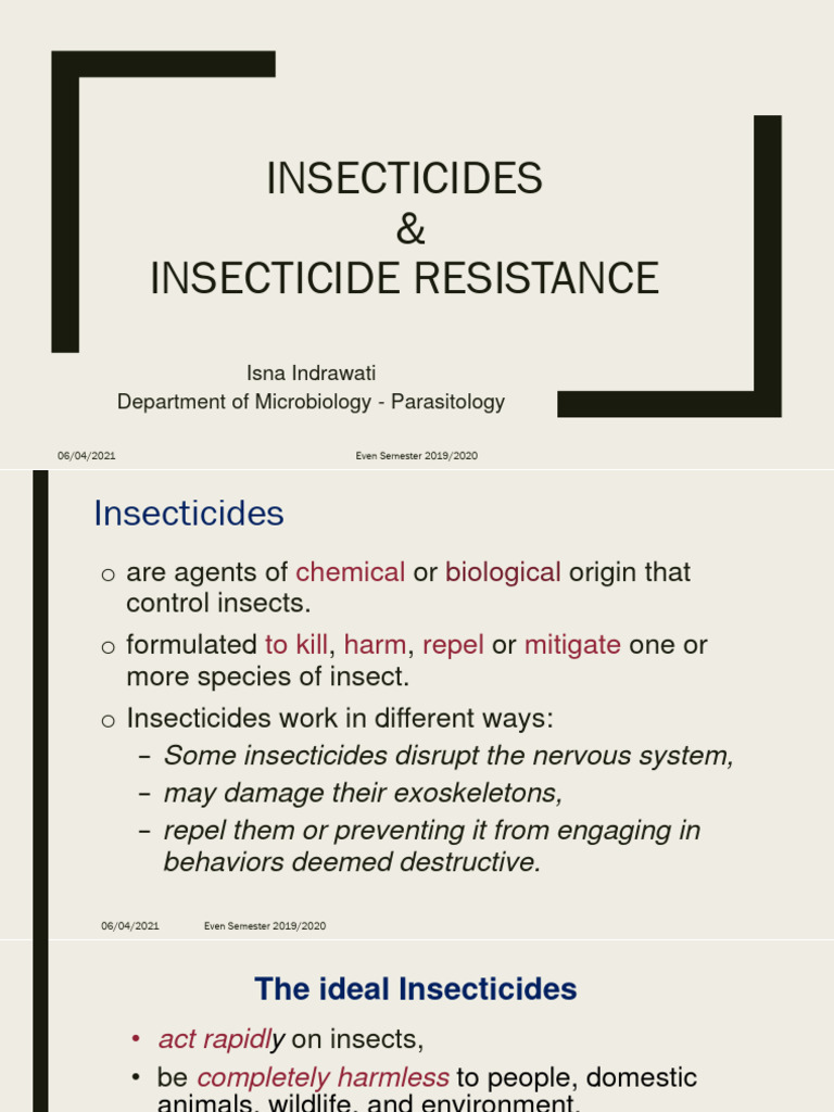 800201C1A5DB49D55E450291533CDE9DDDF8948E_Insecticides Insecticide Resistance | PDF | Insecticide ...