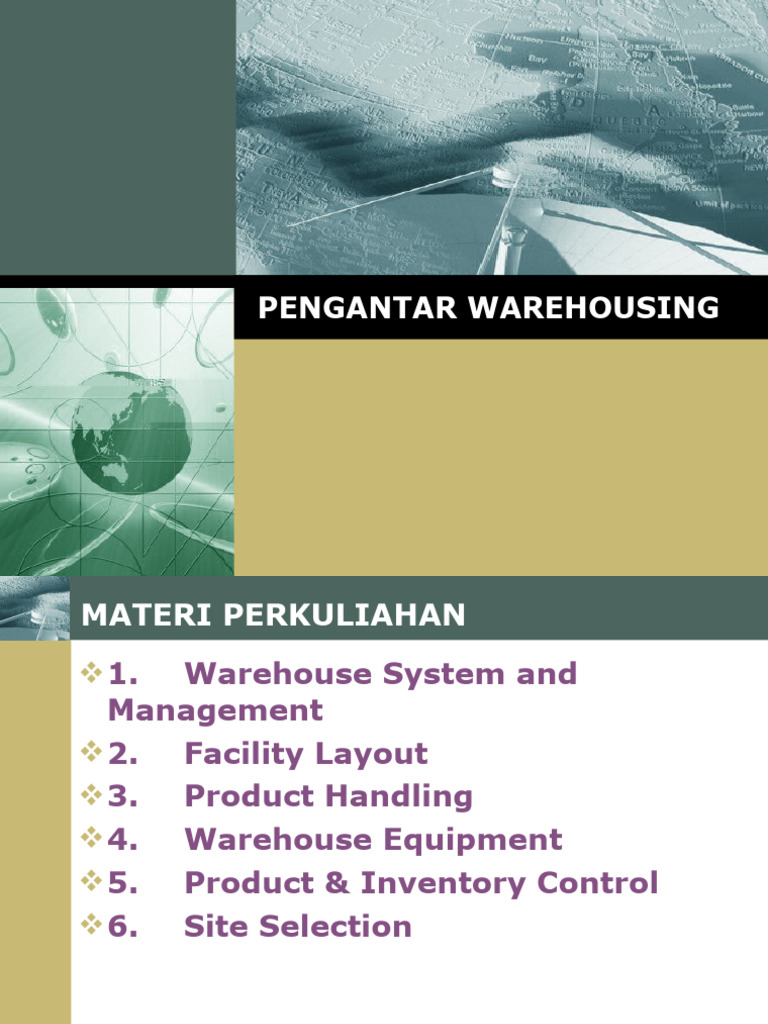 1.2. PENGANTAR WAREHOUSING | PDF | Warehouse | Logistics