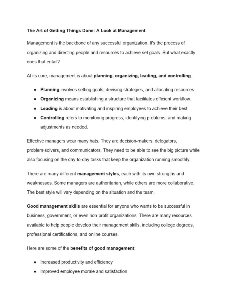 Mastering Effective Management Skills | PDF | Career & Growth