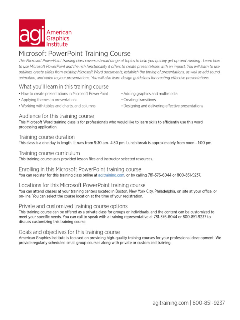 Microsoft PowerPoint Training Course | PDF | Microsoft Power Point ...
