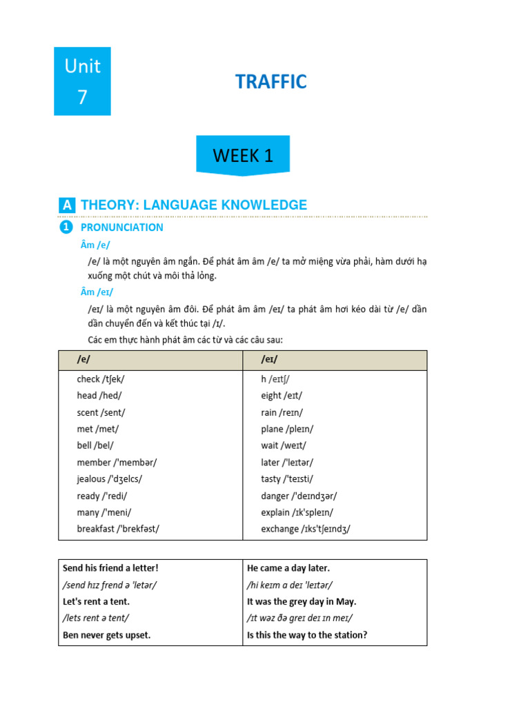 E7 - U7 - BT cuối tuần | PDF