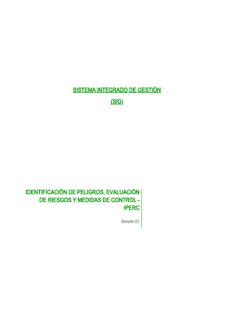 Identificacion de Peligros y Evaluacion de Riesgos | PDF | Riesgo | Evaluación de riesgos