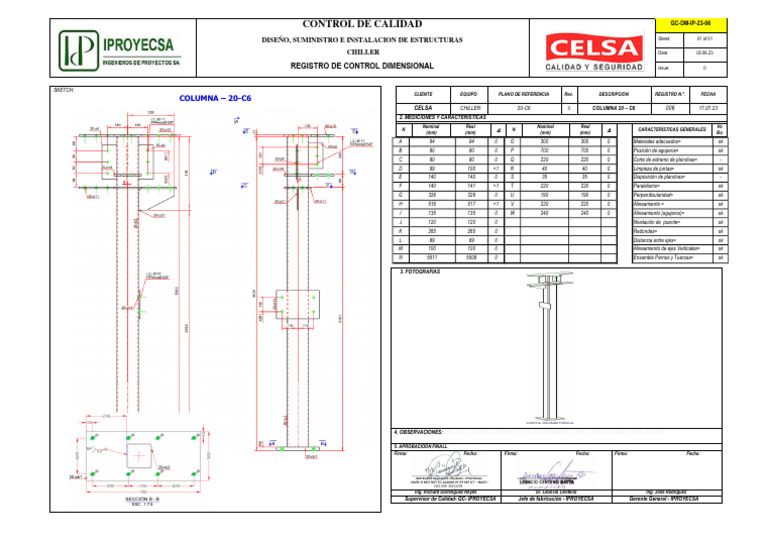 008-0 - P - 01 - Reg C - Dim - Columna 20-C6 | PDF