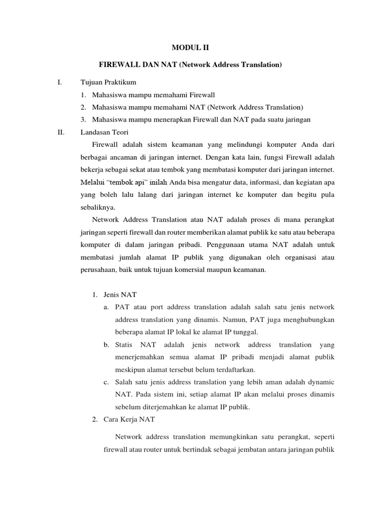 Modul II Jarkom | PDF