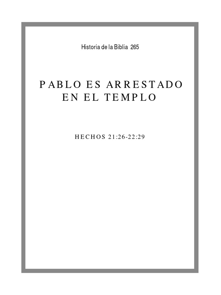 Pablo Es Arrestado en El Templo | PDF | Pablo el apóstol | Contenido ...