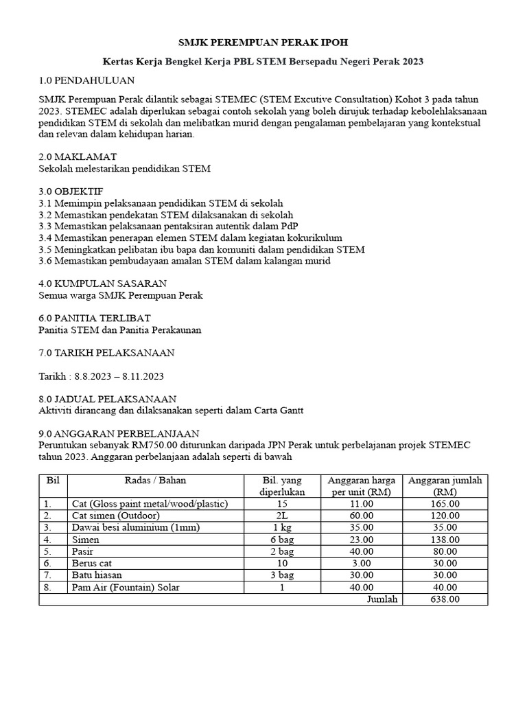 Kertas Kerja STEMEC 2023 | PDF
