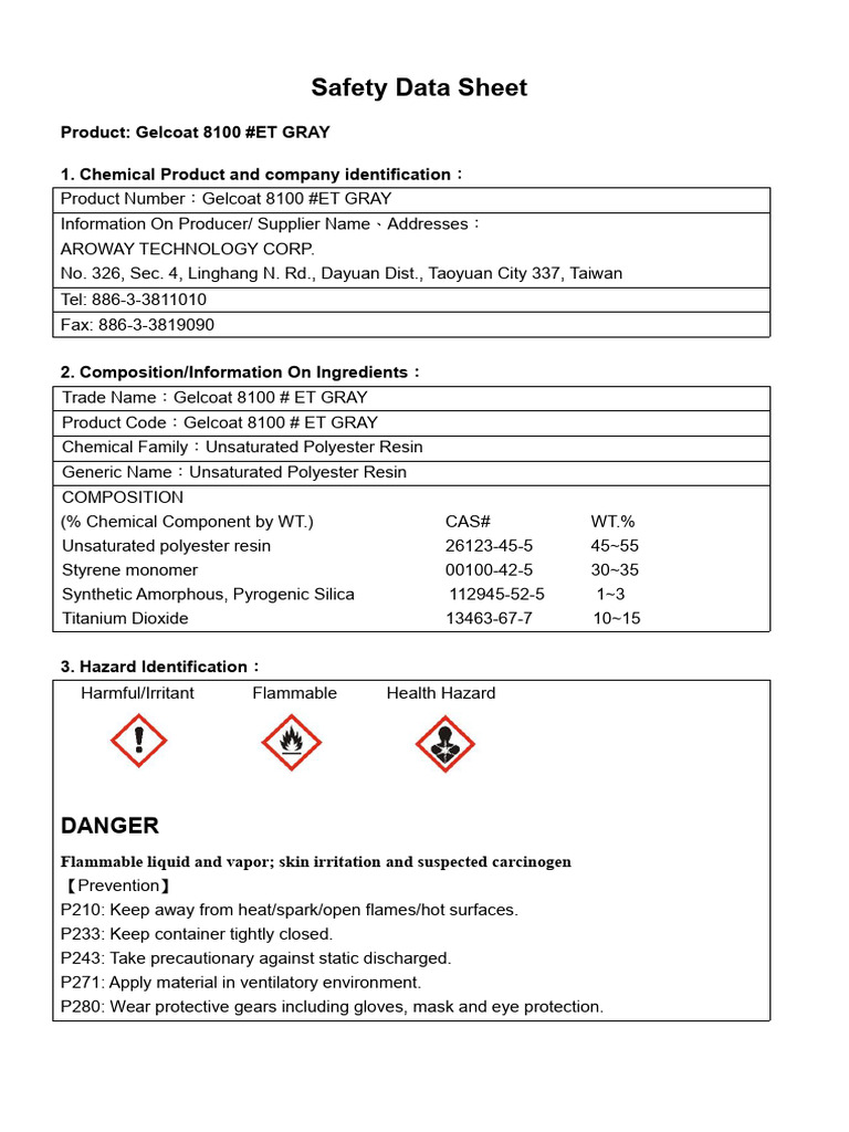 SDS-8100 - Et Gray | PDF | Personal Protective Equipment | Firefighting