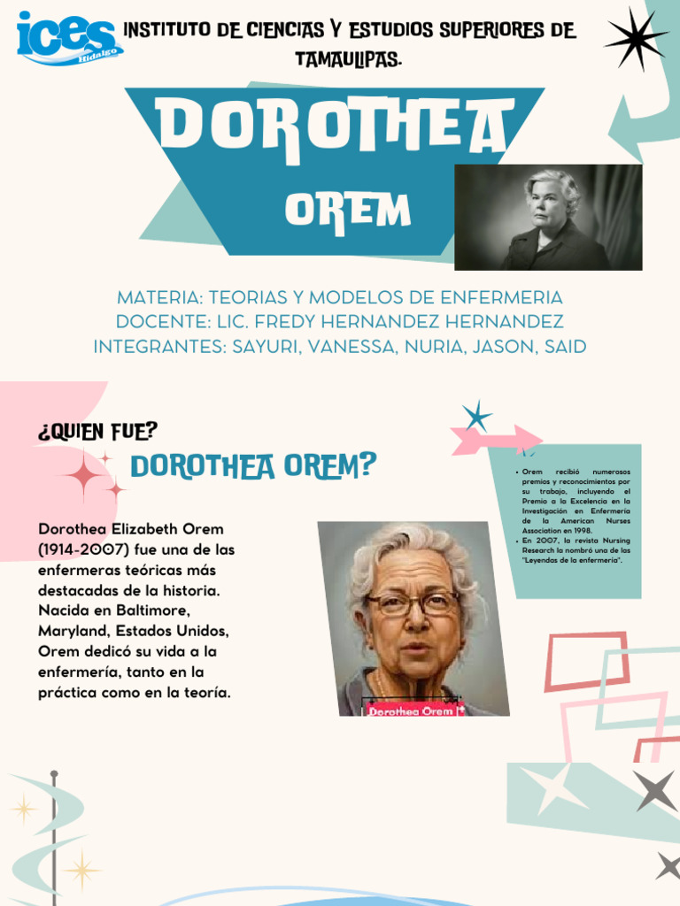 DOROTHEA OREM | PDF | Enfermería | Cuidado de la salud