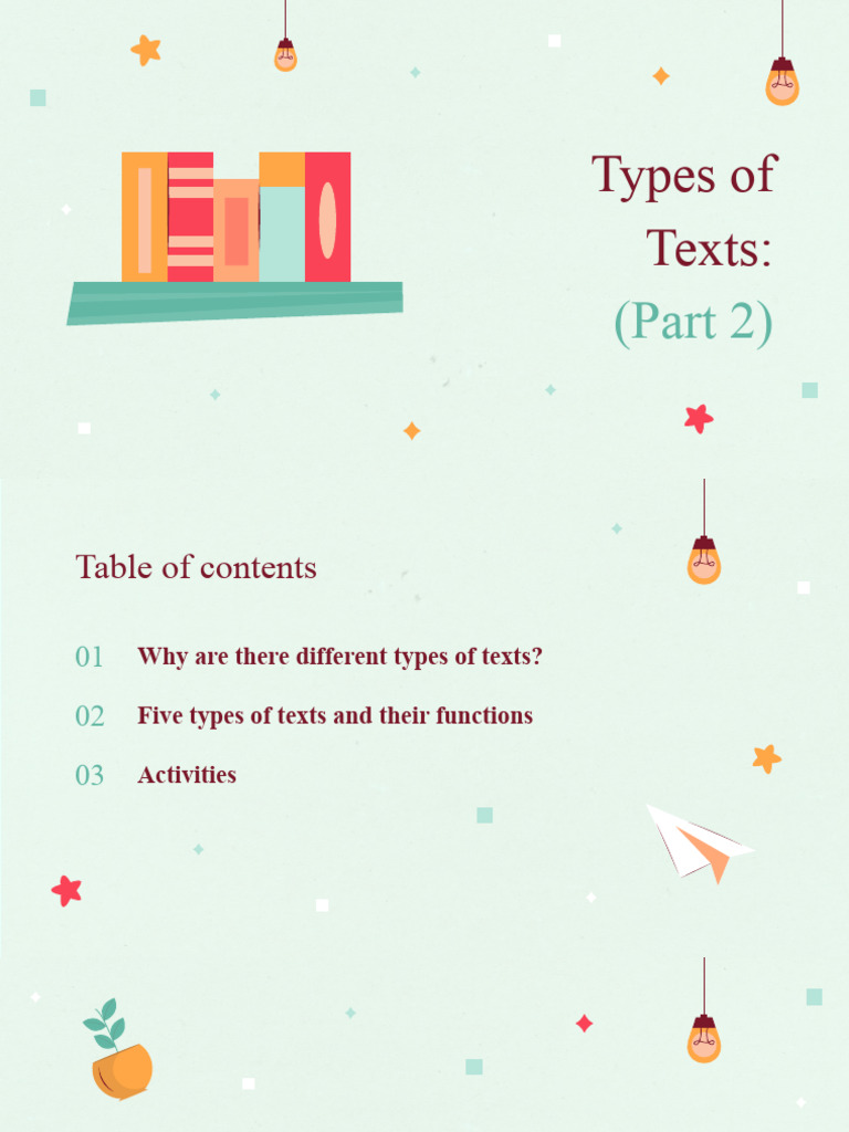 Types of Texts Part 2 | PDF | Planets | Advertising