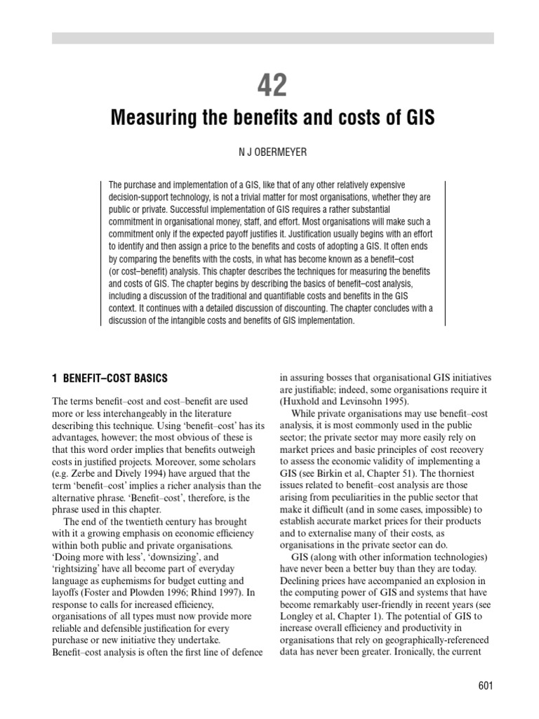 Measuring Benefitsand Costof GIS | PDF | Interest Rates | Geographic ...