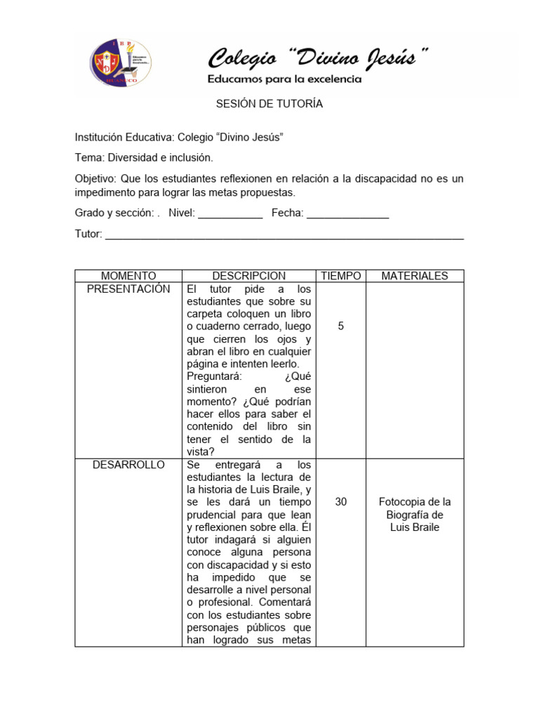Modelo de Sesion de Aprendizaje 2024 | PDF