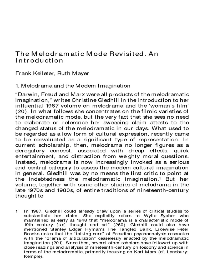 KELLETER, Frank MAYER, Ruth. (2007) - The Melodramatic Mode Revisited ...