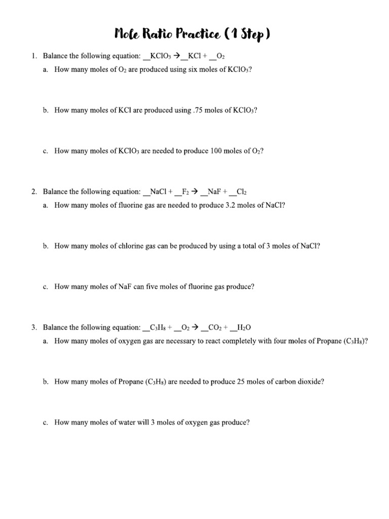 Stoichiometry Extra Practice | PDF