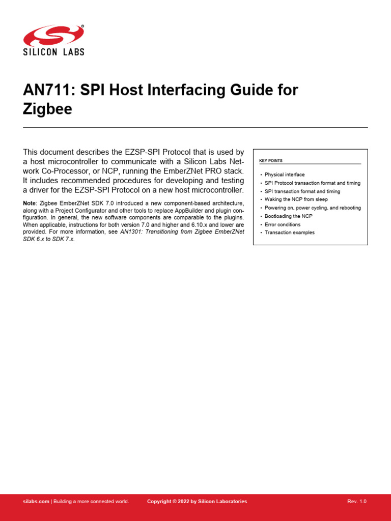 An711 Ezsp Spi Host Interfacing Guide | PDF | Booting | Information And ...