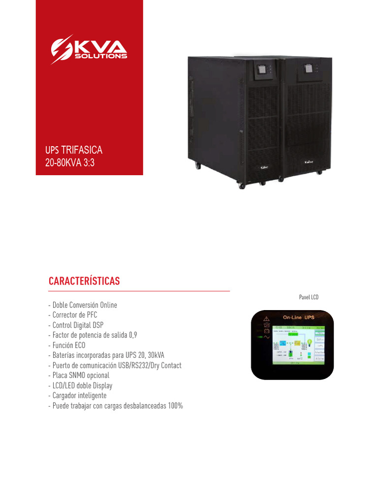 Kaise UPS 20 80kVA TRIFASICA (Display Actualizado) | PDF | Ingeniería Electrónica | Tecnología ...